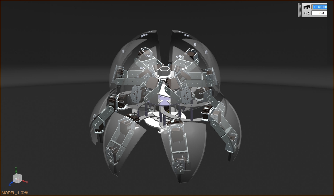 MorpHex球形变形机器人运动仿真-浩思机械模型素材